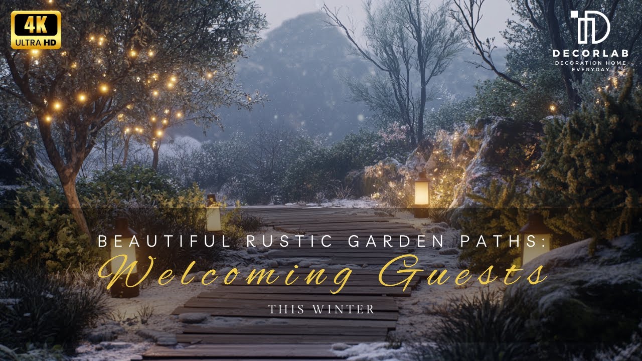 Beautiful Rustic Garden Paths: Welcoming Guests This Winter - YouTube