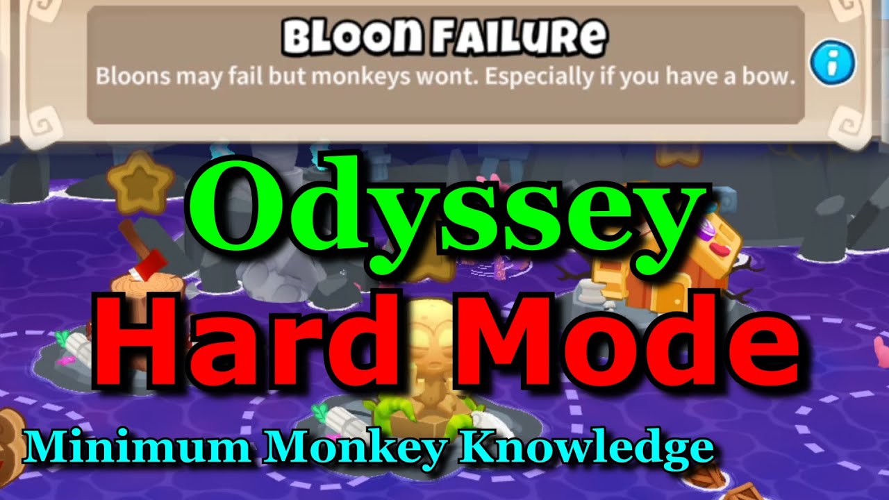 BTD6 Odyssey - Hard Mode || Minimum Monkey Knowledge || Tutorial ...