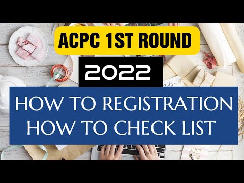 How to register in ACPC ROUND 1 ?? important information | Must watch ...