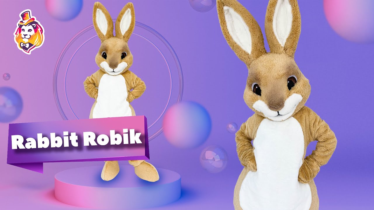 Rabbit Robik Mascot Costume - YouTube