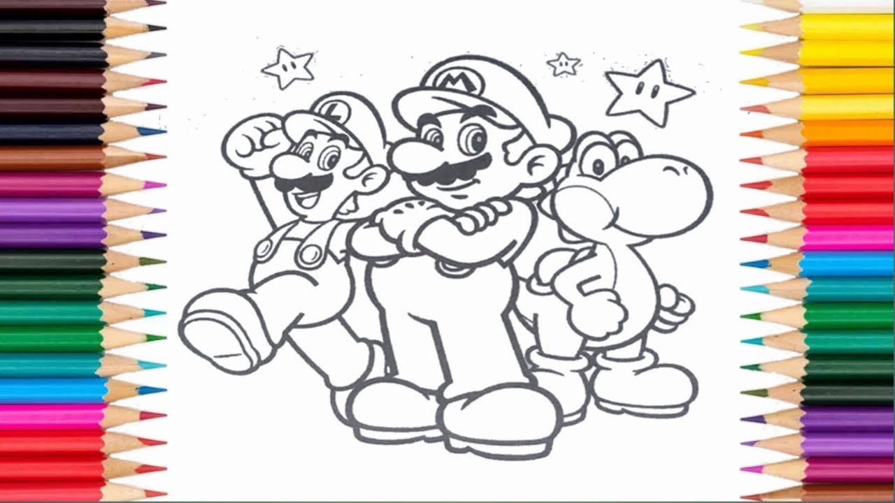 Coloring mario Bross and friends | Mewarnai Mario Bross dan teman-teman ...