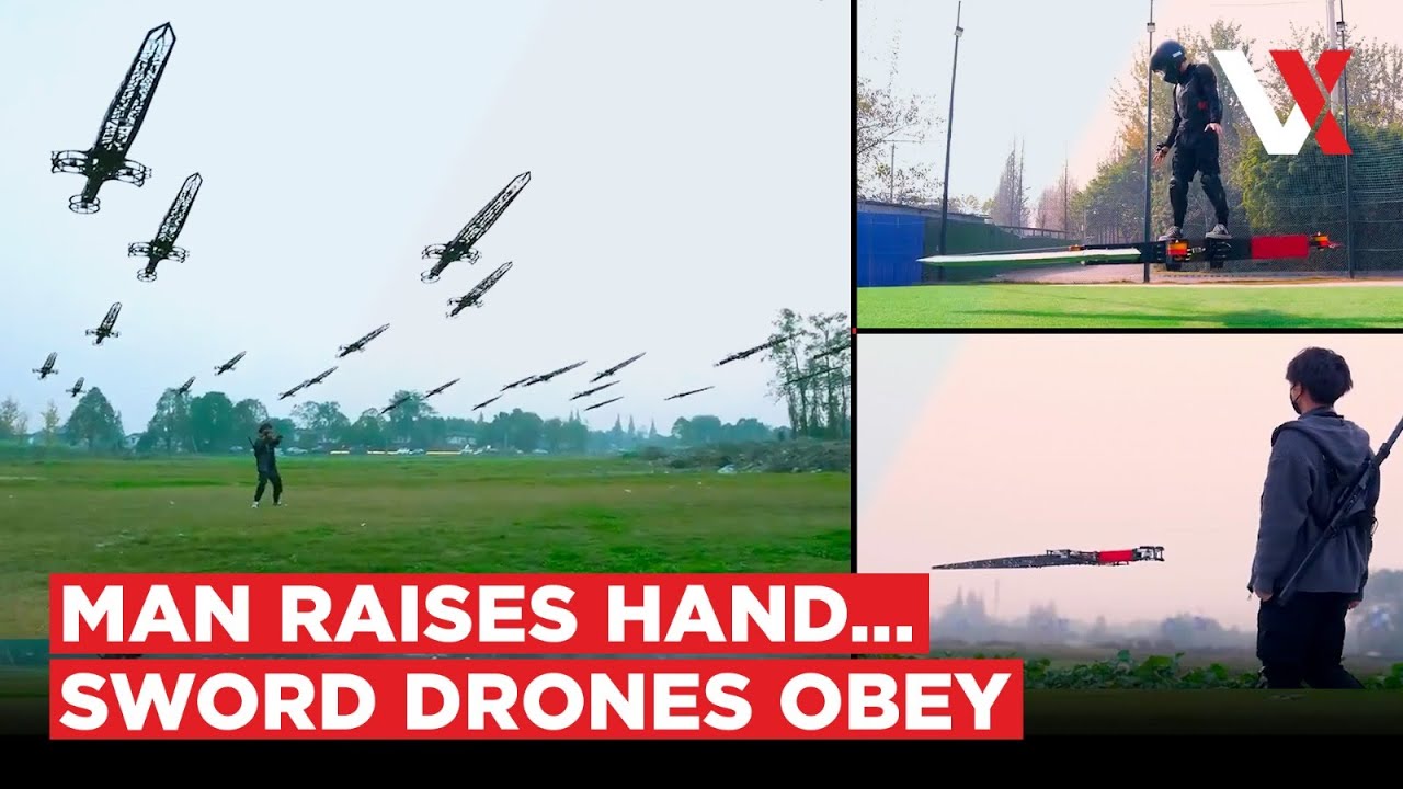 China’s “Wuxia” Sword Drone Swarm With Gesture Controls, Hidden Props ...
