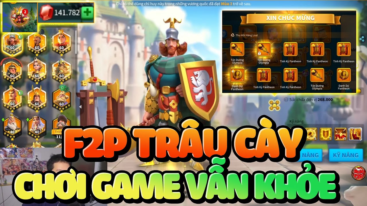 Rok F2P Review Acc Người Chơi Không Nạp Siêng Cày Siêu Khỏe Đánh 4 Đạo ...