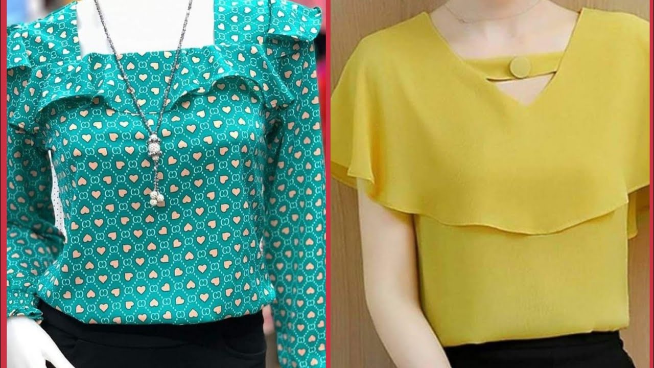 Outstanding silk & Satin lace decor Formal Blouse Designs - YouTube