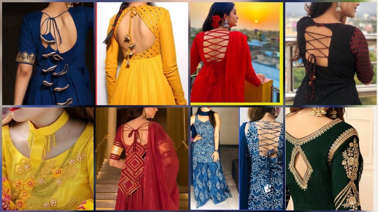 Latest Kurti Neck Design Front and Back/Latest Neck design For Kurti ...