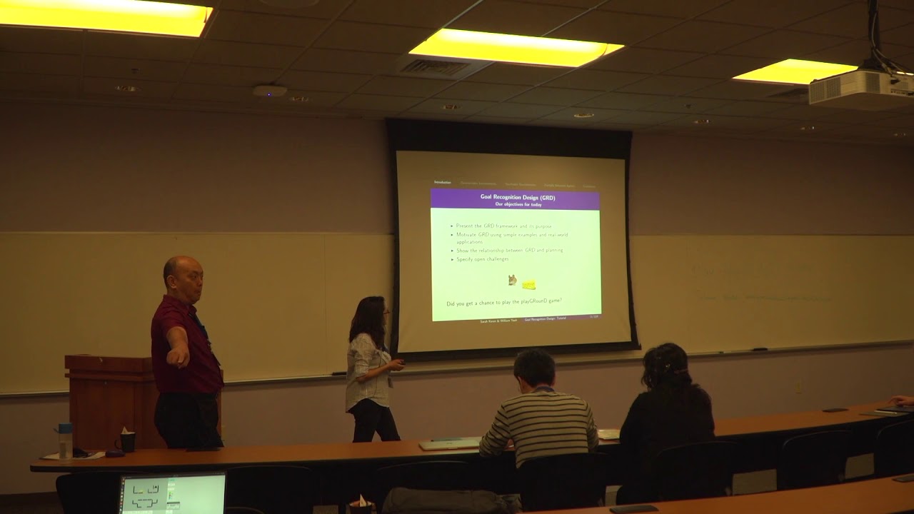 ICAPS 2019: Tutorial on Goal Recognition Design by Sarah Keren, William Yeoh - YouTube
