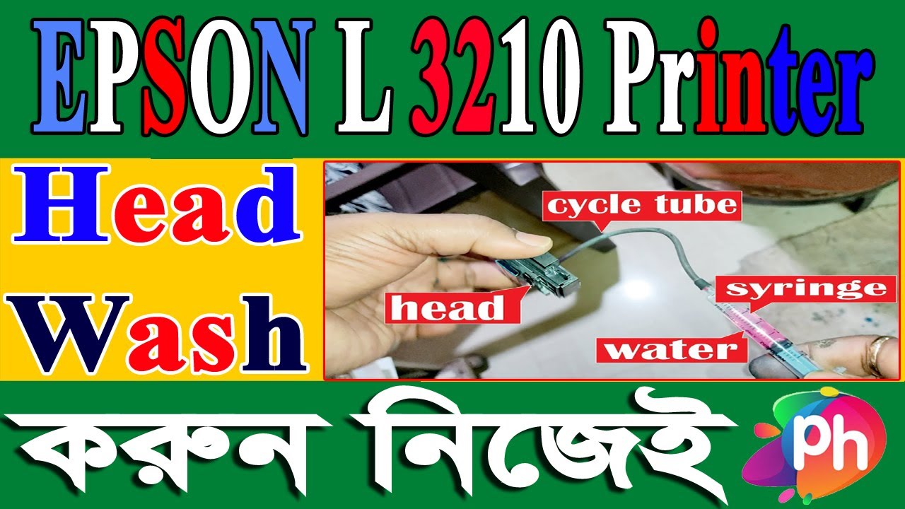 Epson L3210 Printer Head Wash & Cleaning .Epson Adjustment Program ...