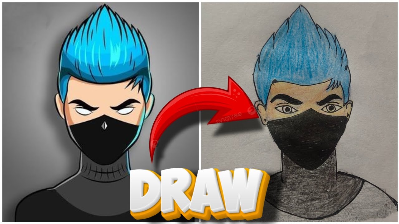 FF Drawing | How to draw FF Drawing| Free Fire pencil drawing | Drawing ...