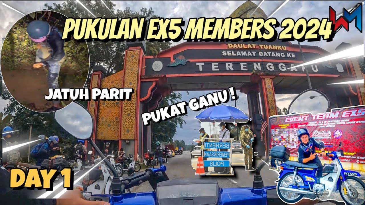 VLOG DAY 1 | RIDE TERENGGANU EX5 MEMBERS | POLIS FOLLOW RAPAT ! MEMBER ...