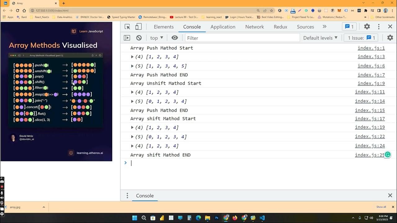 10 Essential JavaScript Arrays Methods Which is need to know, Explained by Shaheb - YouTube