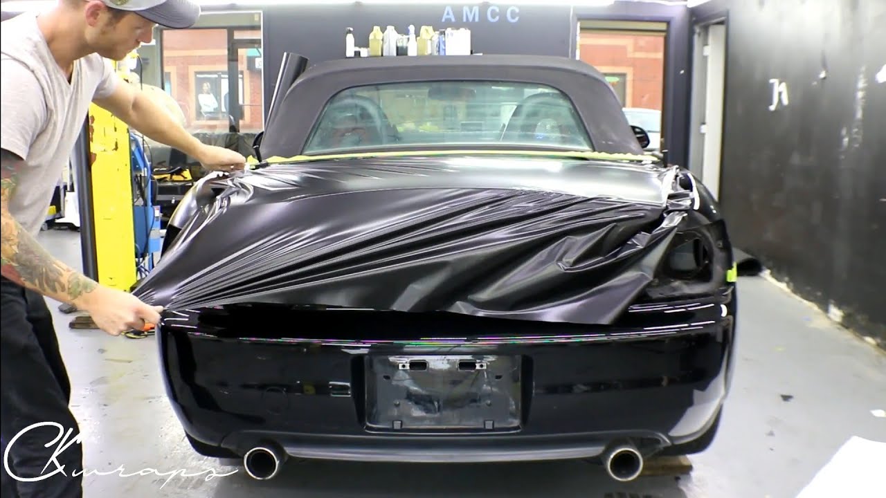 How To Vinyl Wrap A Honda S2000 Trunk By @ckwraps - YouTube