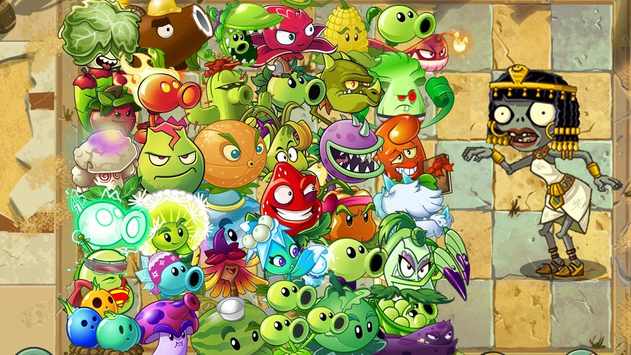 PvZ 2 Random Team Plants Vs Cleopatra Zombie LEVEL 10 - Which Plant ...