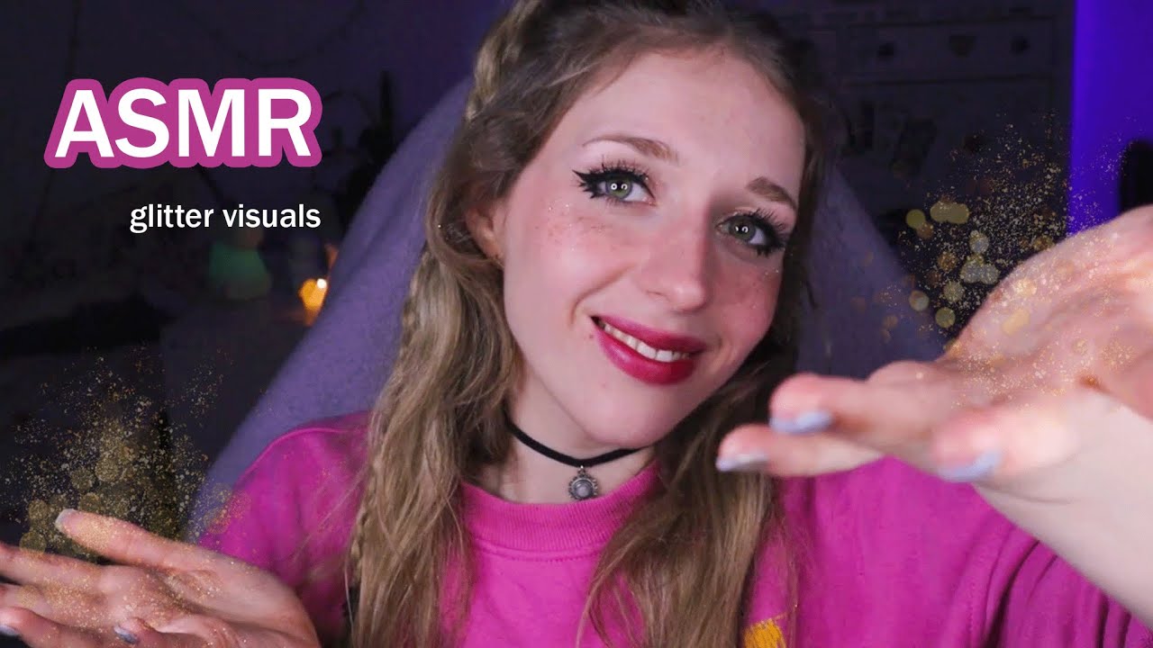ASMR - Dreamy Glitter Visuals To Make You Sleepy (mouth sounds, hand ...