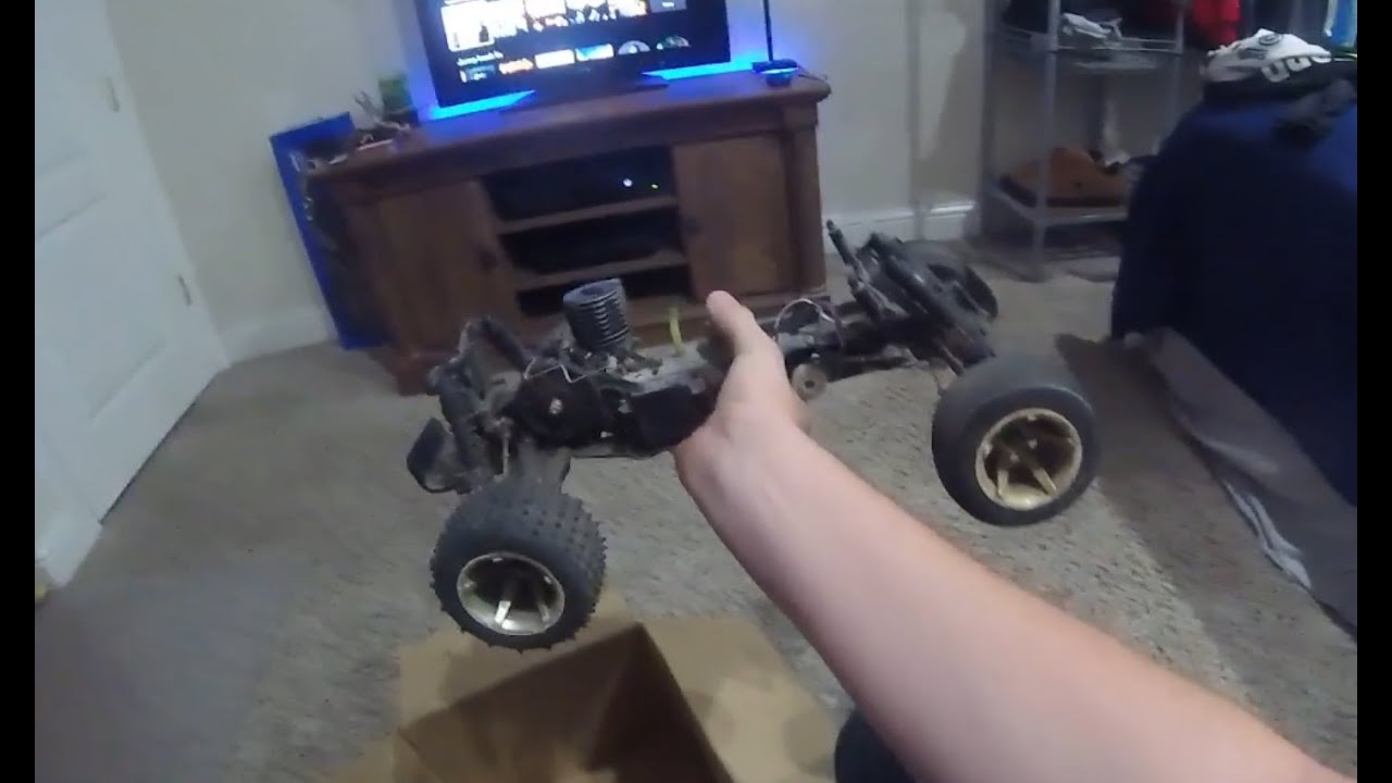 Cheapest nitro on eBay (traxxas nitro sport rustler 1997) - YouTube