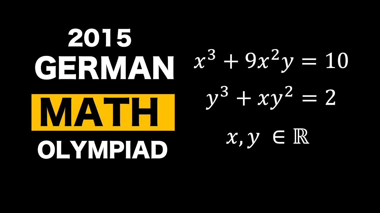 2015 German Math Olympiad - YouTube