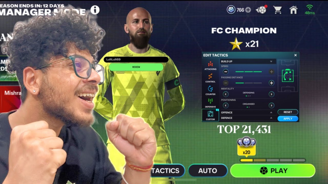 NEW REDEEM CODE 🚨 WIN MATCHES IN MANAGER MODE 433 ATTACK USING THIS ...
