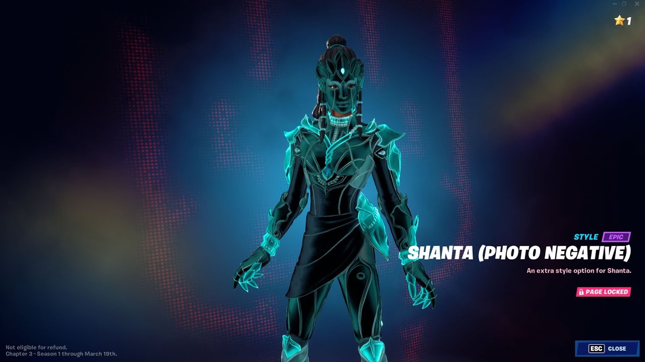 How to Unlock SHANTA (Photo Negative) Super Style | Fortnite Chapter 3 ...