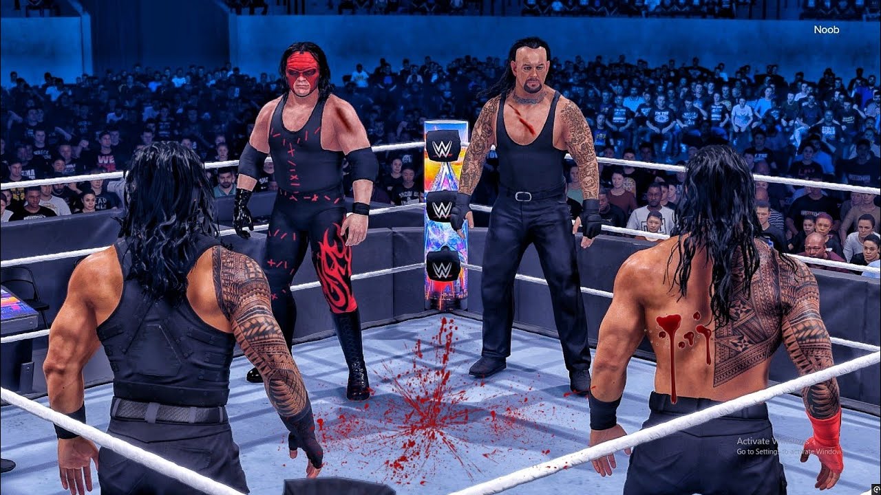 WWE 2K24 Roman Reigns Vs The Undertaker Kane Match WrestleMania #wwe # ...