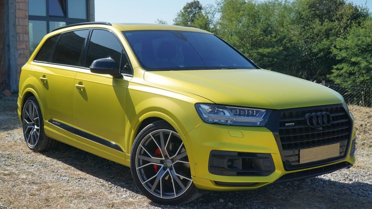 Presvlačenje folijom, Wrapping Audi Q7 | MATT ICED YELLOW TITANIUM ...