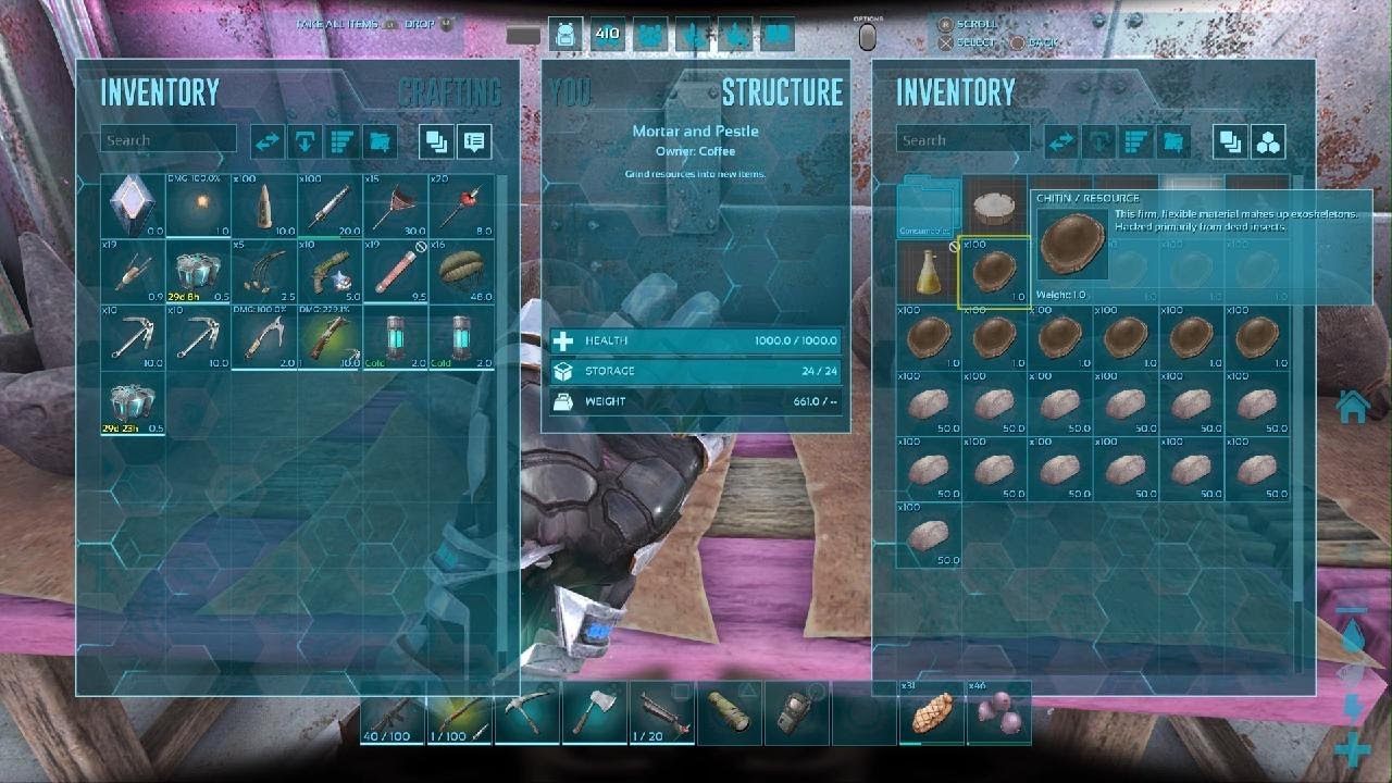 ARK: How to craft Cementing Paste with mortar and pestle - YouTube