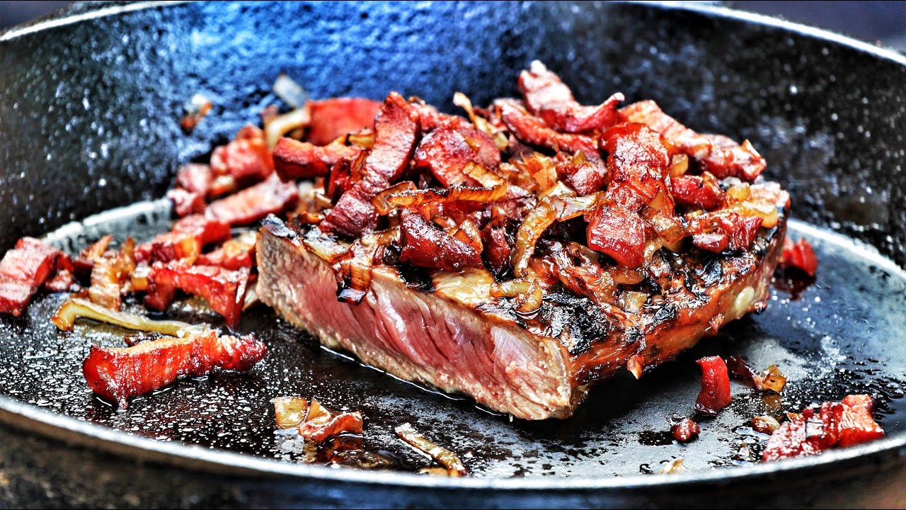 Bacon and onion injected Steak - Westmünsterland BBQ - YouTube
