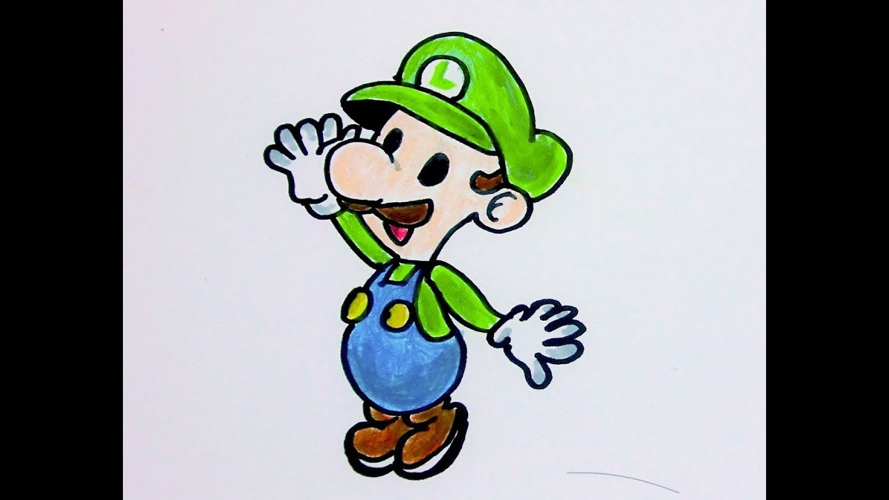 Draw Luigi Super Mario - YouTube