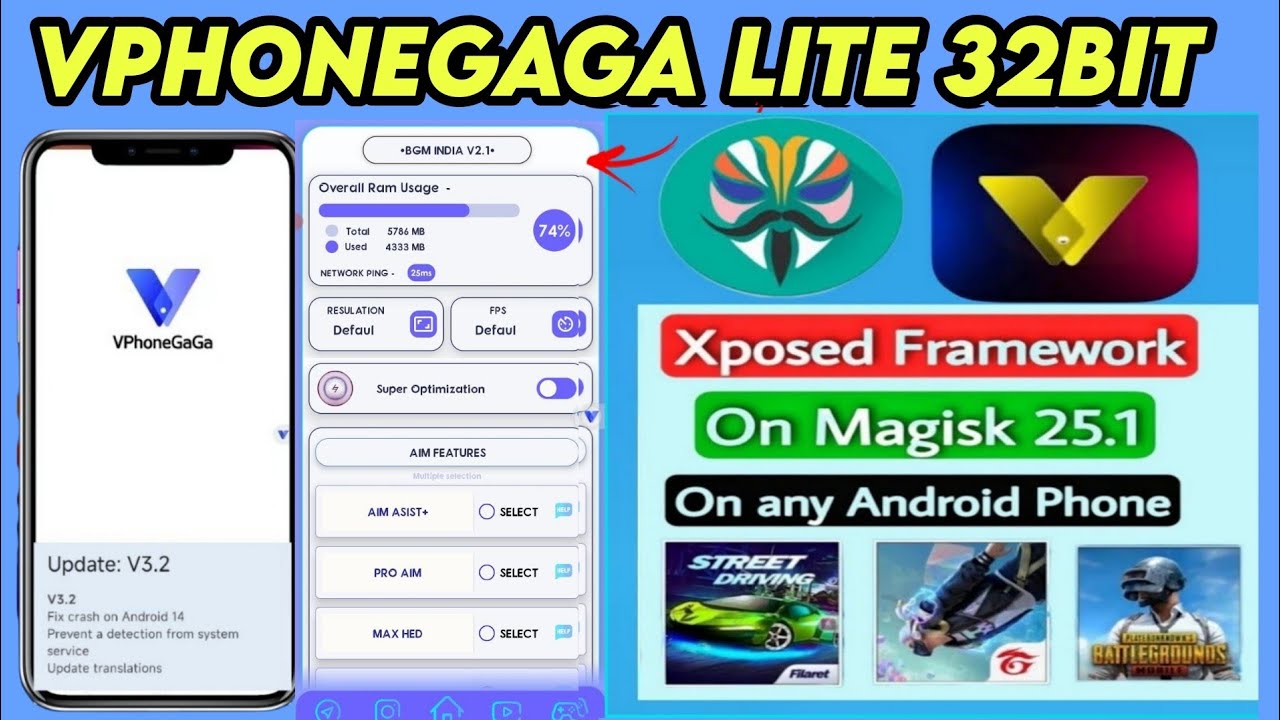 VPHONEGAGA PREMIUM LITE 32BIT Method | 32bit | Android 10 & 7 ROM SuperSu MAGISK module - YouTube