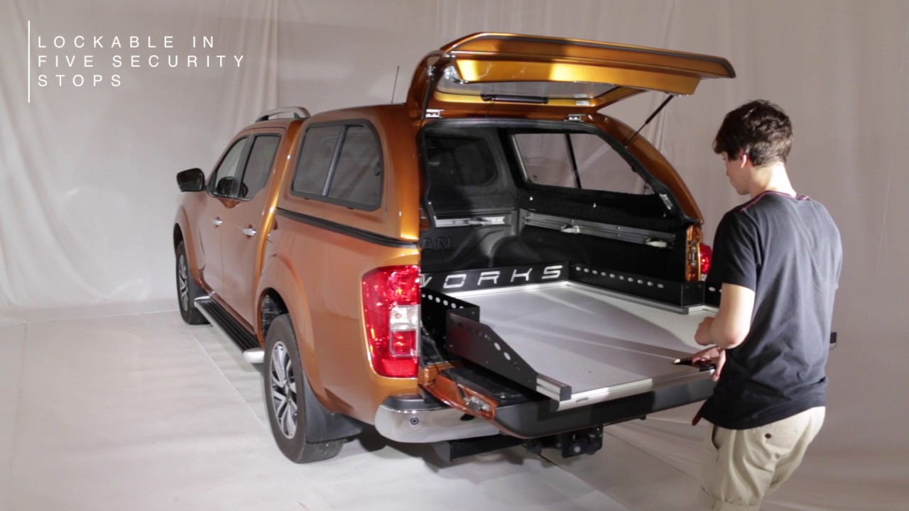 Sliding Tray WORKS Nissan Navara NP300 - YouTube