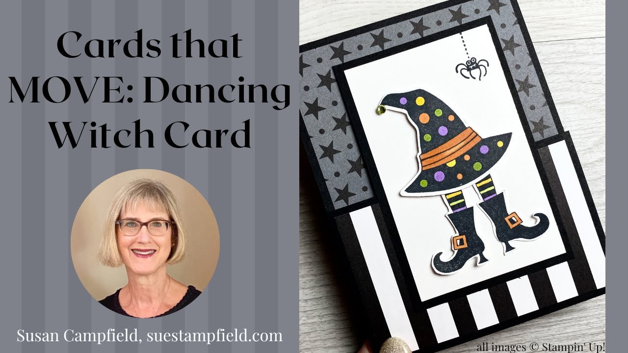 Cards that MOVE: Dancing Witch Fun Fold Card - YouTube