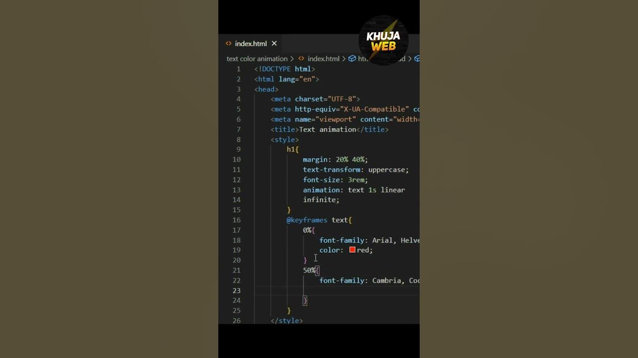 HOW TO MAKE TEXT ANIMATION BY HTML AND CSS - YouTube