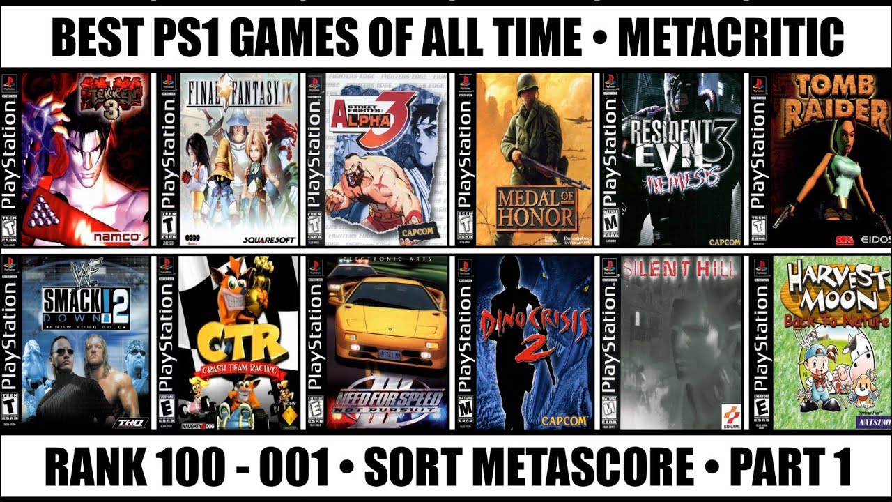 Best PS1 Games Of All Time | Rank 100-001 MetaScore Part 1 - YouTube