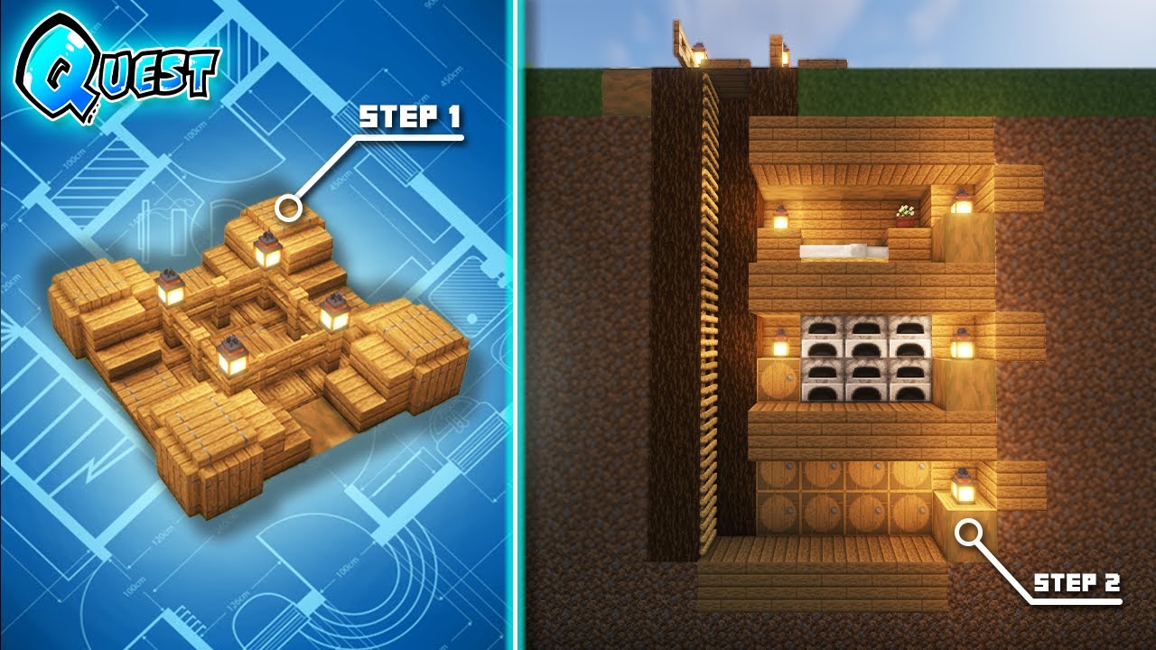 Minecraft: How to Build a Day 1 Starter Base | Tutorial | - YouTube