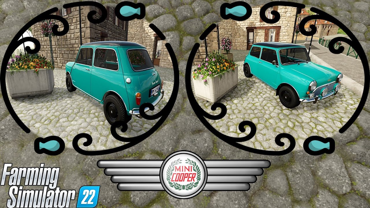 Farming Simulator 22 Mods in action | 🚙 Mini Cooper S 1965 🚙 a cute car ...