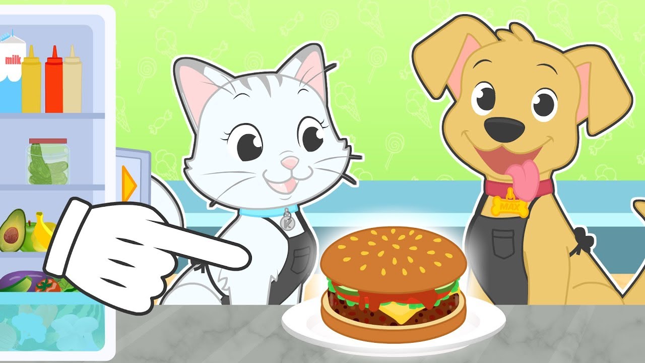 BABY PETS 🍔🥬 Learn how to make veggie burgers 🍴 Recipes for kids - YouTube