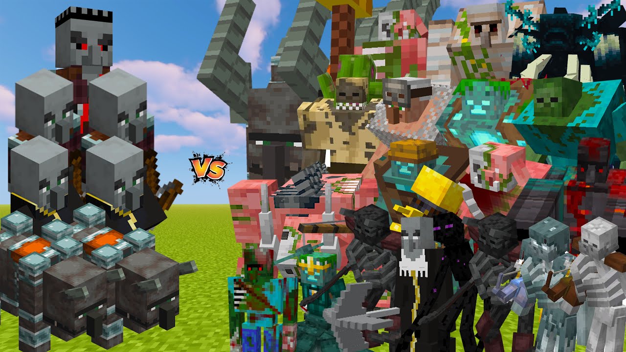 Pillager Boss vs Every Mutant Mob in Minecraft – Full Ultimate Battle ...