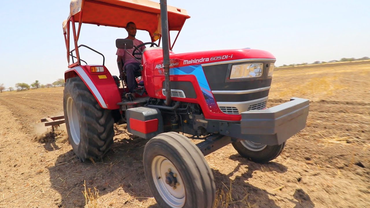 Mahindra Arjun NOVO 605 DI with 7 Tines 8 feet Cultivator | Rice ...