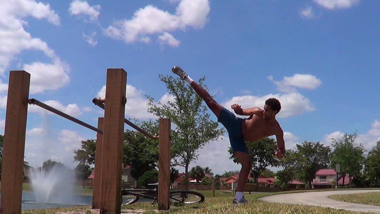 Front kick punch combination - YouTube