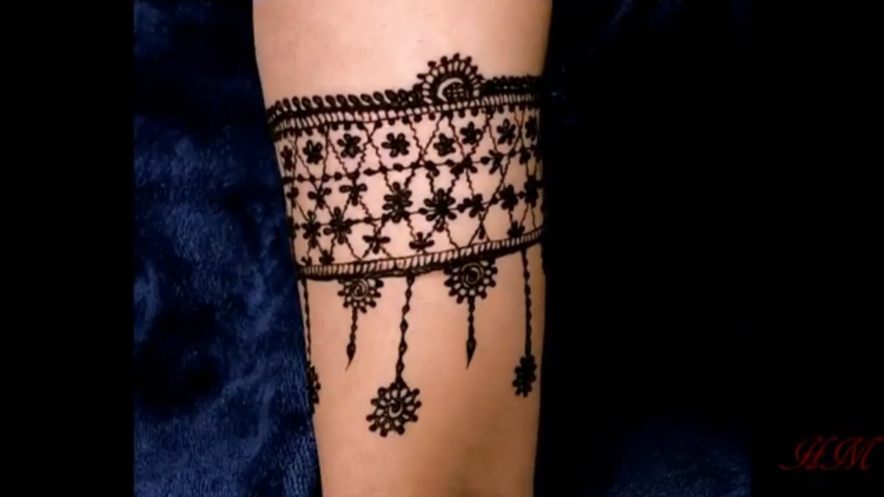How To Do Mehndi Design /Hand band henna design/ Beautiful mehndi ...