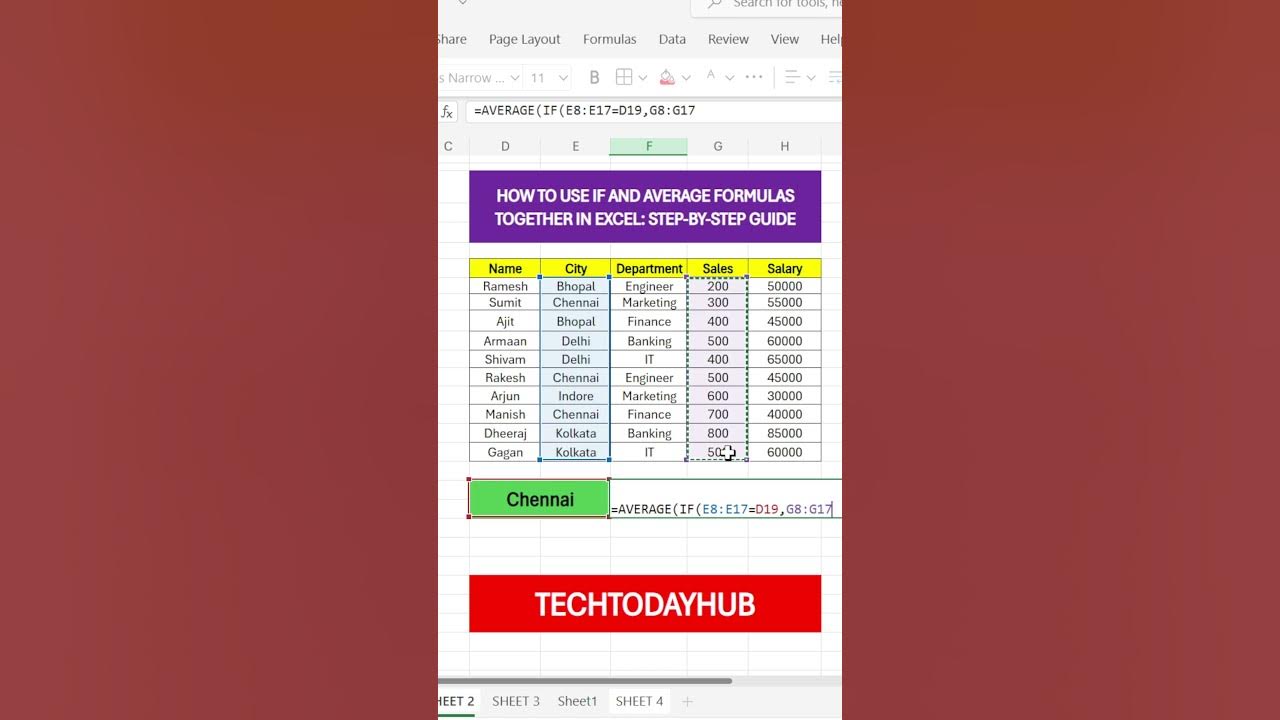 How to Use IF and AVERAGE Formulas Together in Excel: Step-by-step Guide! #exceltips # ...