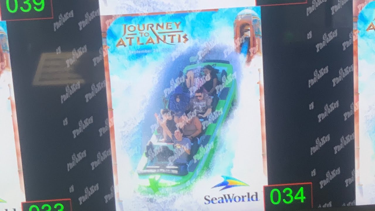 Journey to Atlantis on ride POV SeaWorld San Diego in 4k - YouTube