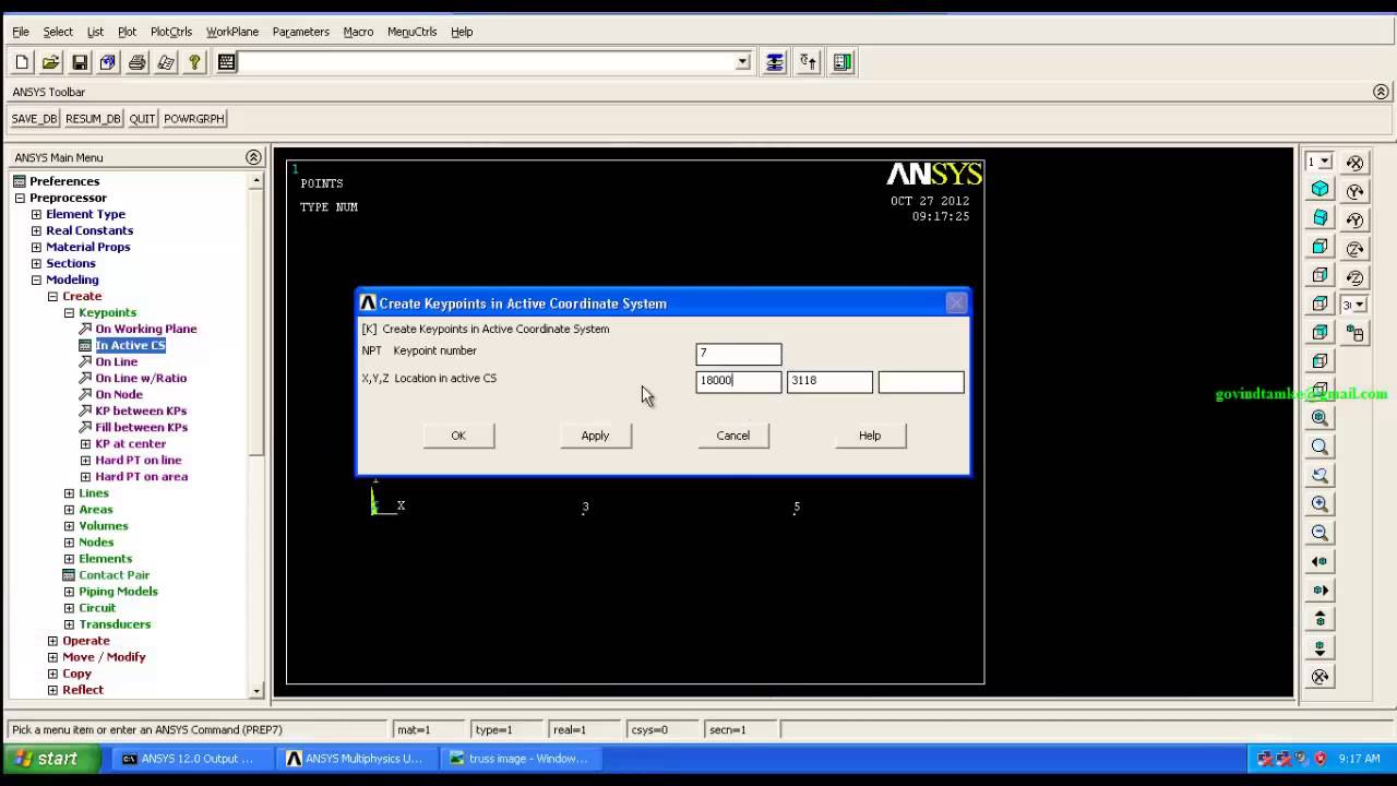 ANSYS tutorial on 2d Bridge truss part 1 - YouTube