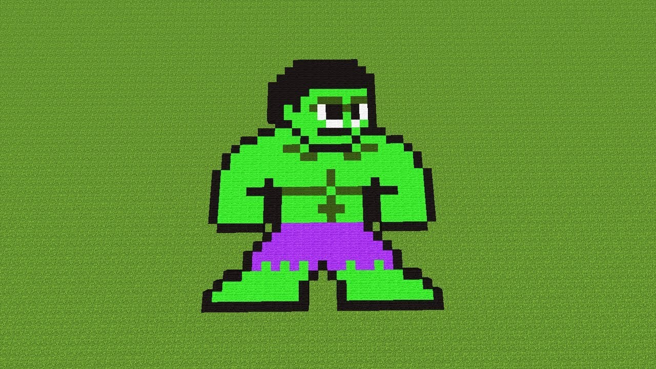 Minecraft Pixel Art Building Ideas Pixel Art Incredible Hulk Images