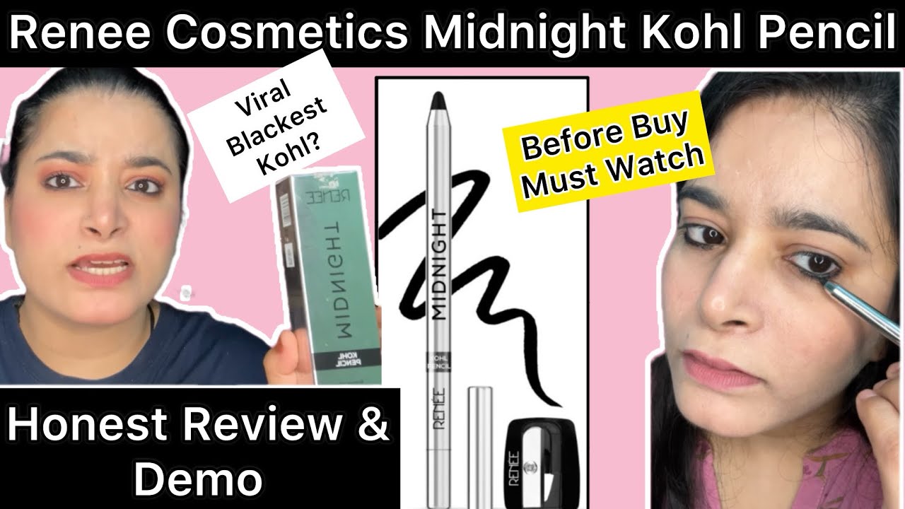Renee Cosmetics Midnight Kohl Pencil Review | How to use renee midnight ...