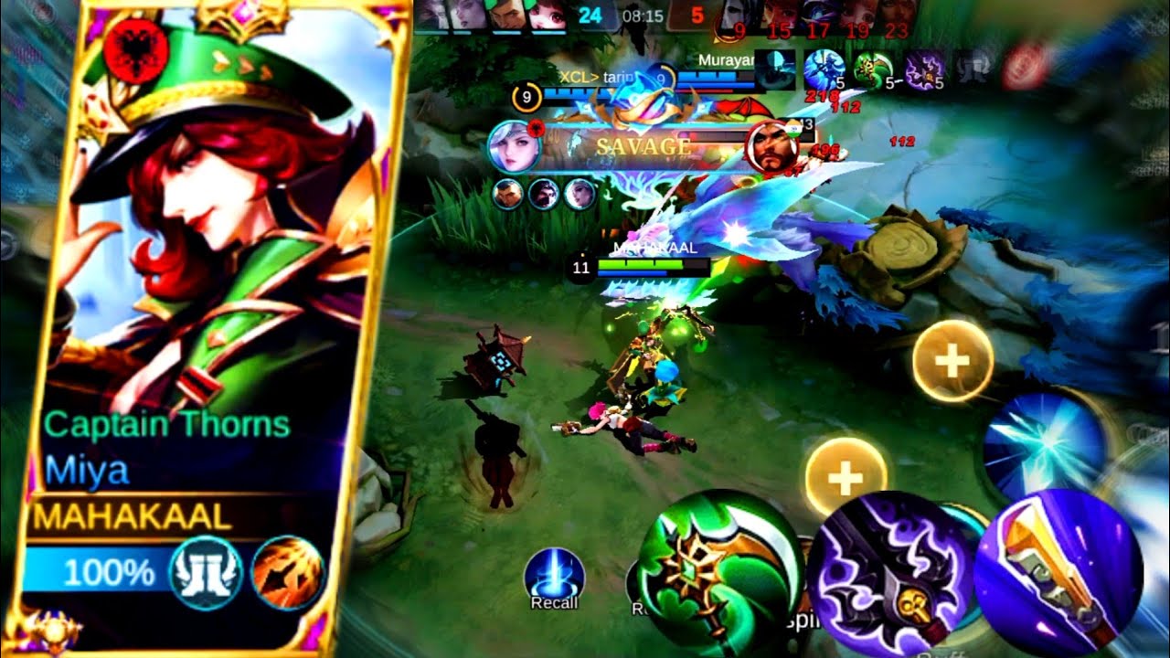 savage !! Miya emblem build !! attack speed Focus Miya emblem and build ...