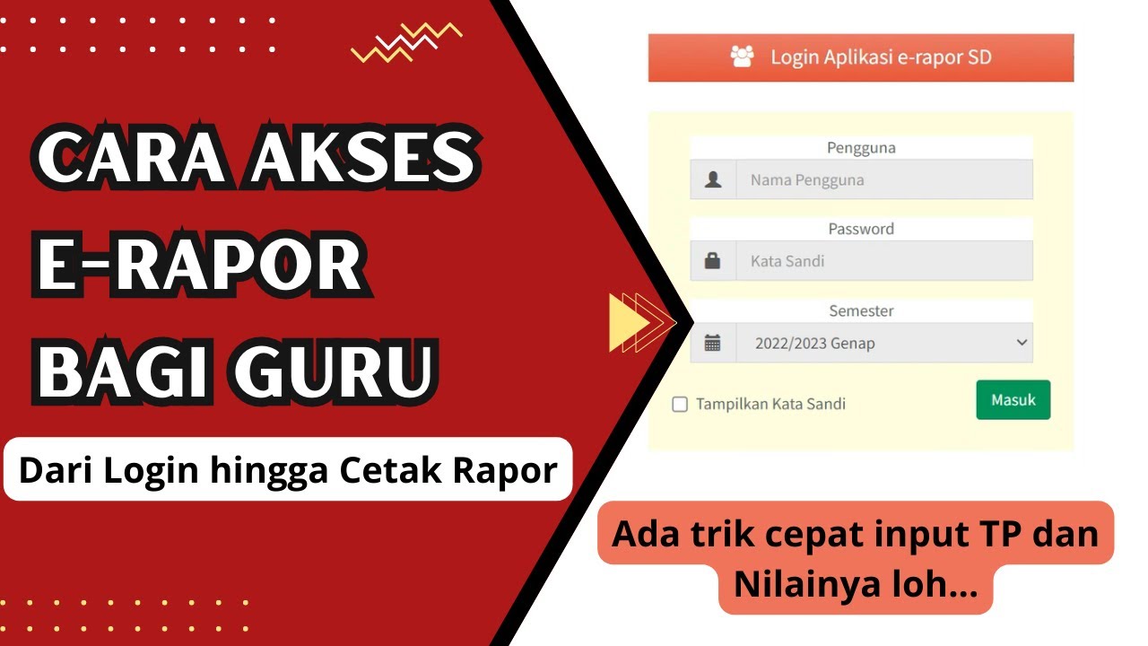 Panduan Lengkap Akses eRapor Bagi Guru | Trik Input TP dan Nilai dengan cepat - YouTube