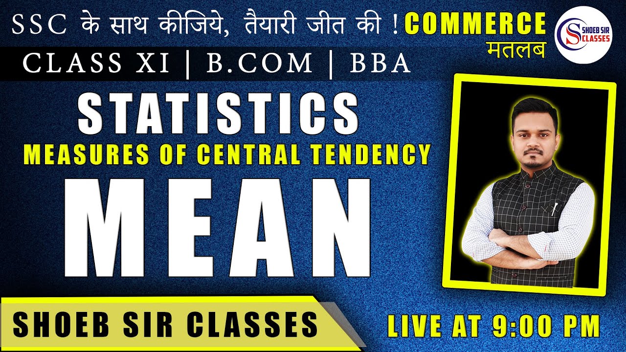 Measures Of Central Tendency | Class XI Statistics | #mean # ...