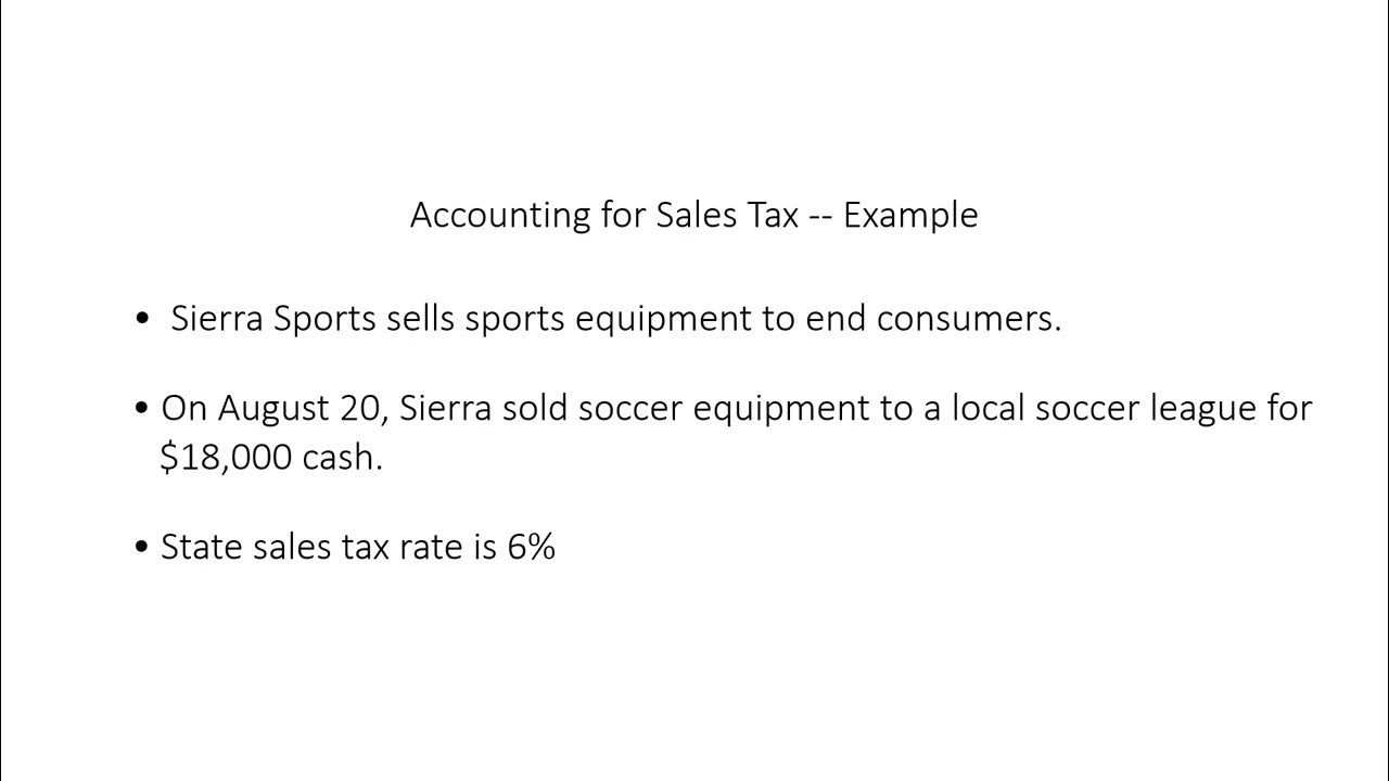 Sales Tax - YouTube