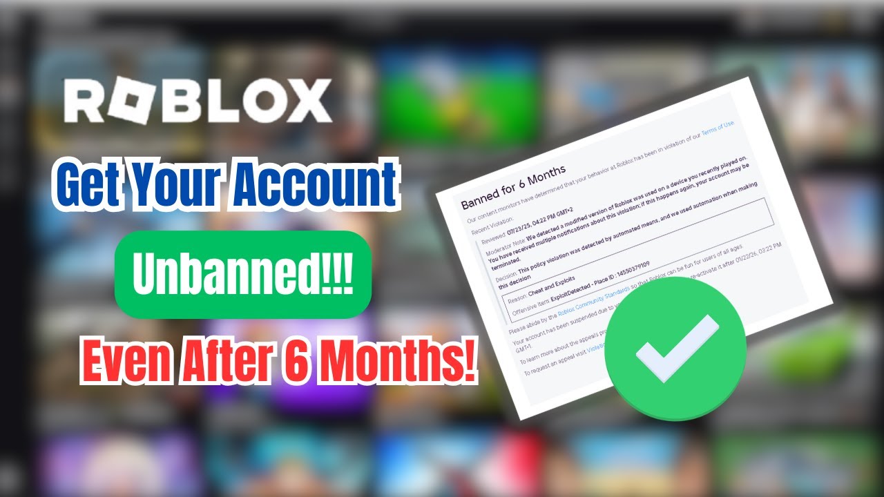 How to Get Unbanned from Roblox If You Got Banned for Up to 6 Months ...