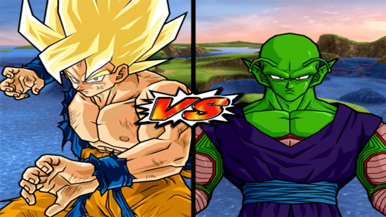 GOKU (MID) SUPER SAIYAN VS PICCOLO (EARLY) DRAGON BALL Z: BUDOKAI ...