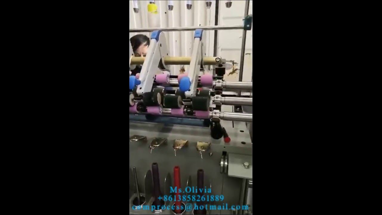 lab use household small cotton yarn ring spinning machine - YouTube